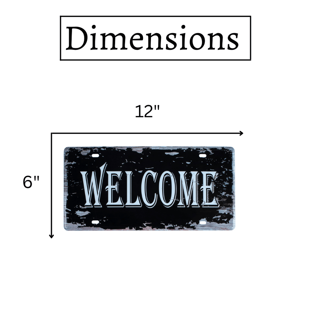 Number Plates wall sign - Welcome — eazy wagon