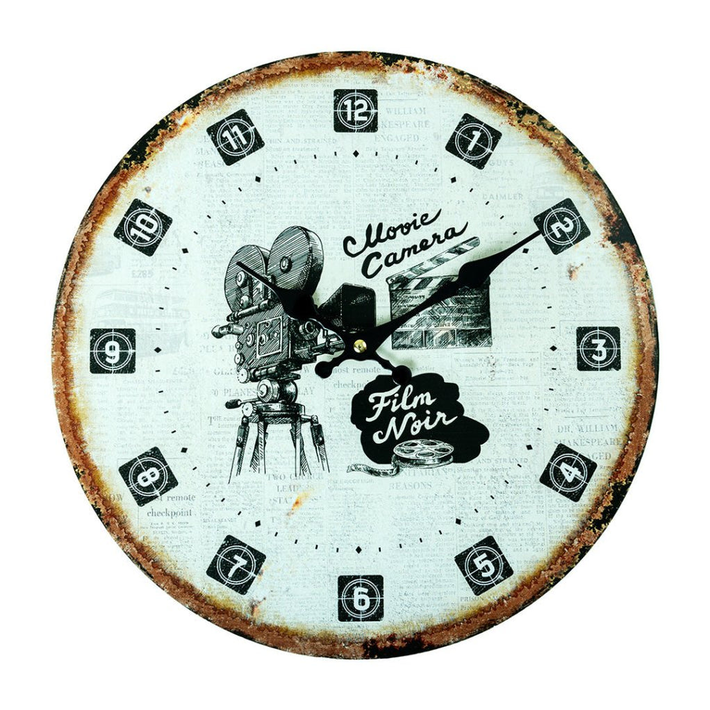 Retro MDF Clock - Movie Camera Dial — eazy wagon