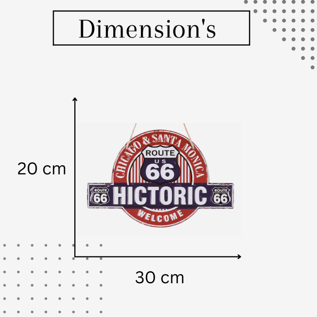 Stunning 3D Metal Historic Route 66 Plate - Unique Wall Decor for Home ...