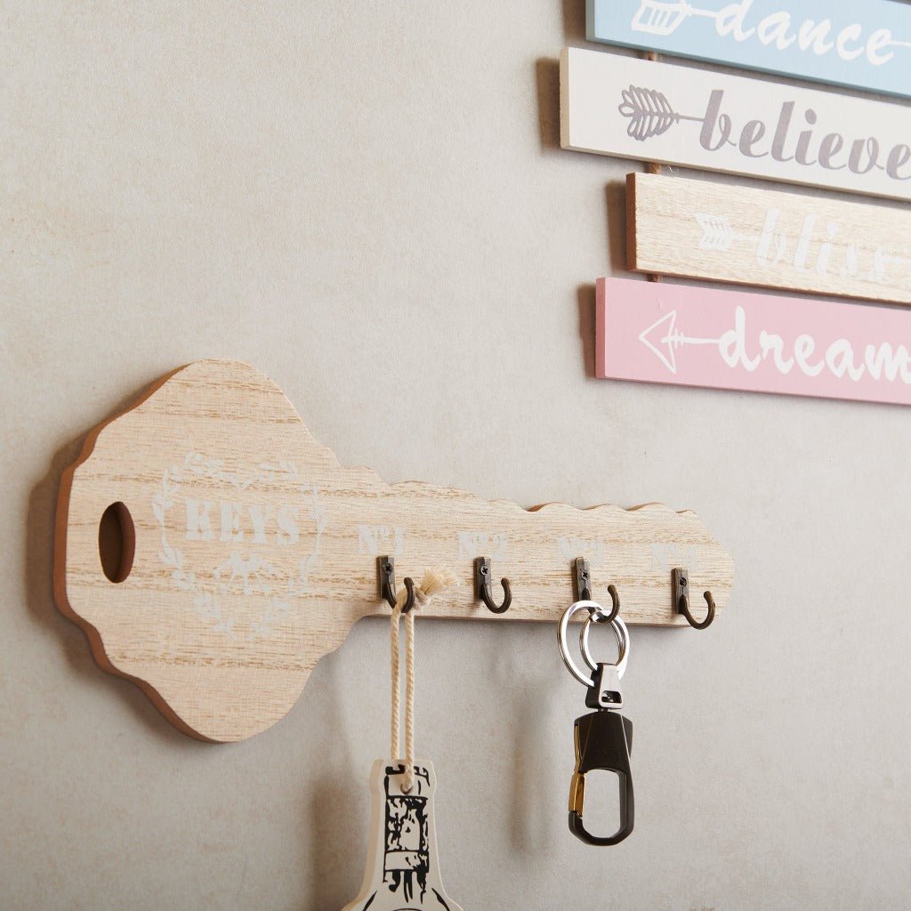 Wall Key Hooks - Key Shape Holders (6 Colors)