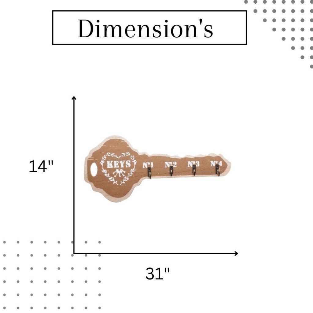 Wall Key Hooks - Key Shape Holders (6 Colors)